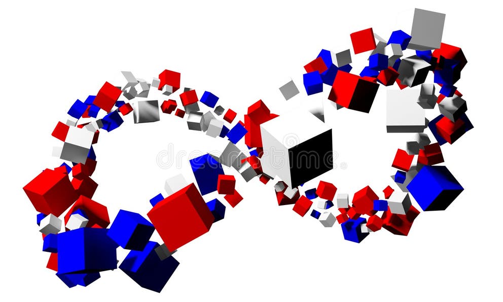 Infinity Sign Made of Spheres - 3d Rendering Stock Illustration ...