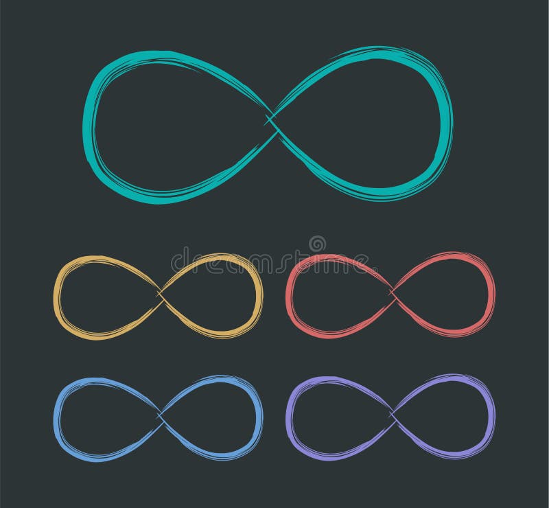 Infinity Sign. Multicolored Infinity Signs. Vector Illustration Stock ...