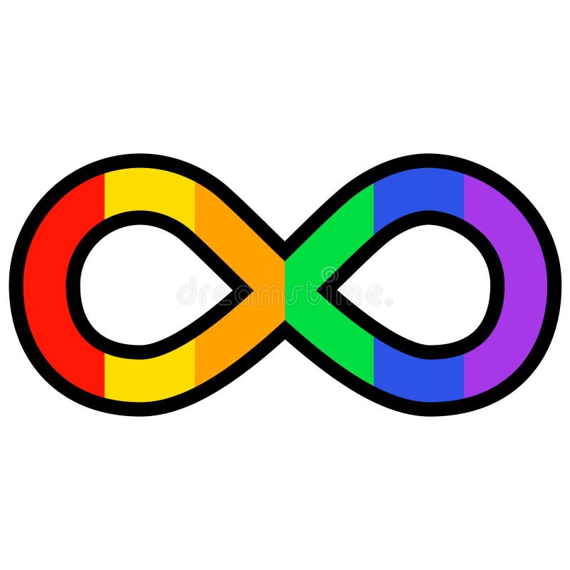 Infinity Sign with Rainbow Colors Stock Vector - Illustration of shape ...