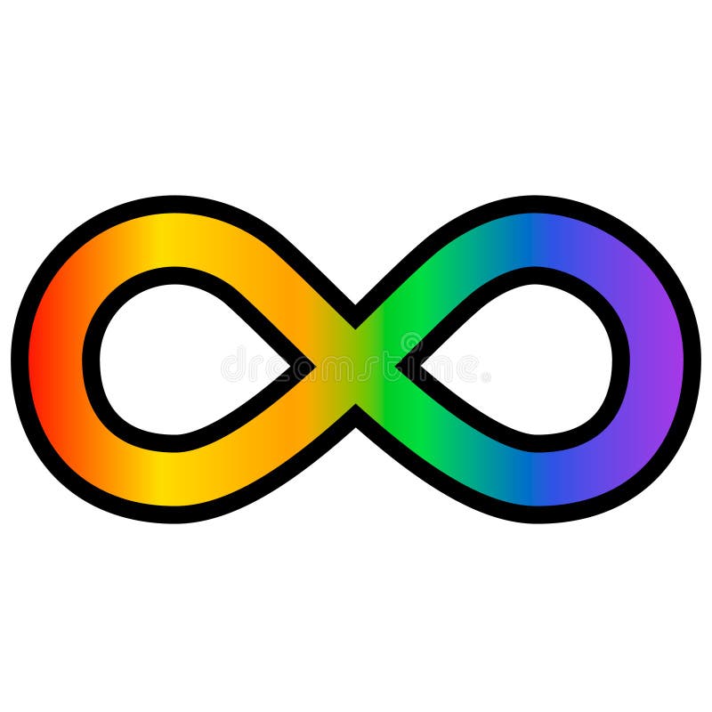 Infinity Sign with Rainbow Colors Stock Vector - Illustration of ...