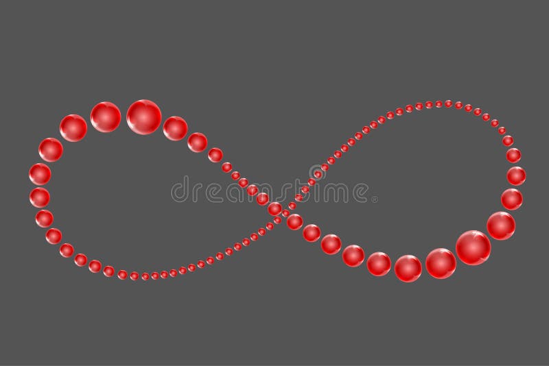 Infinity Sign from Red Beads Stock Vector - Illustration of symbol ...