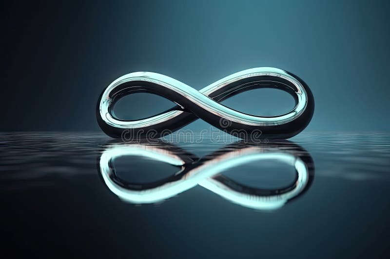 Infinity Sign with a Reflection, Creating the Illusion of Endlessness ...