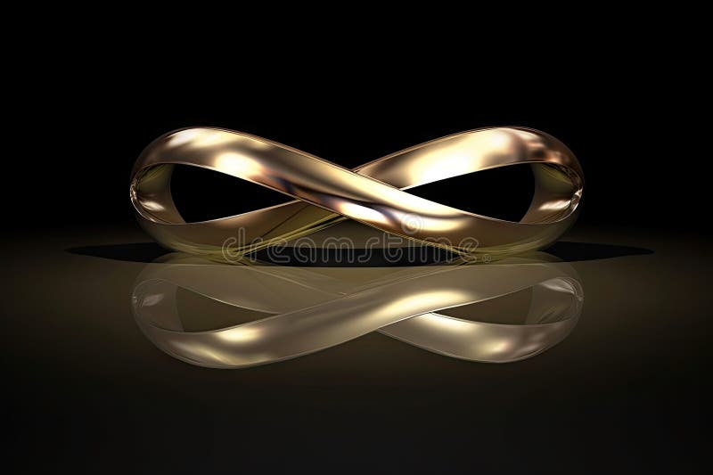 Infinity Sign with a Reflection, Creating the Illusion of Endlessness ...
