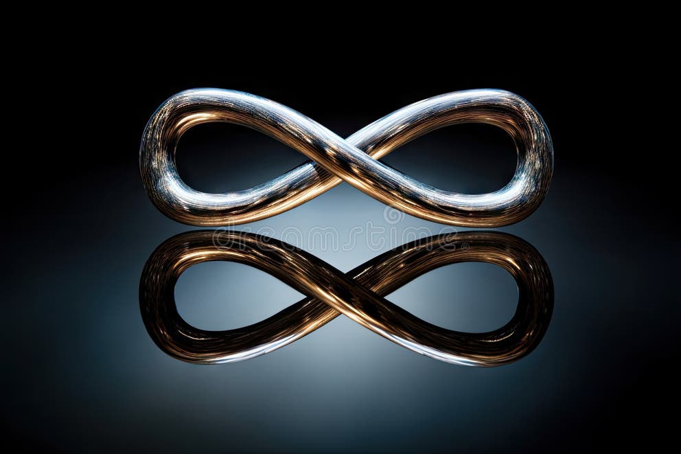 Infinity Sign with a Reflection, Creating the Illusion of Endlessness ...