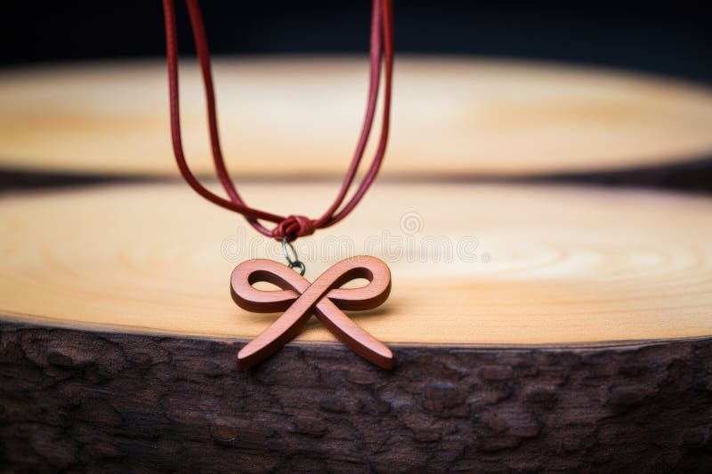 Infinity Sign Shaped Necklace on a Wooden Backdrop Stock Image - Image ...