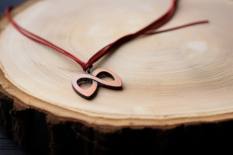 Infinity Sign Shaped Necklace on a Wooden Backdrop Stock Photo - Image ...