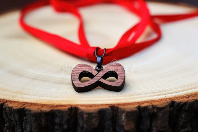 Infinity Sign Shaped Necklace on a Wooden Backdrop Stock Image - Image ...
