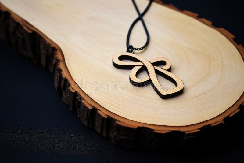 Infinity Sign Shaped Necklace on a Wooden Backdrop Stock Photo - Image ...