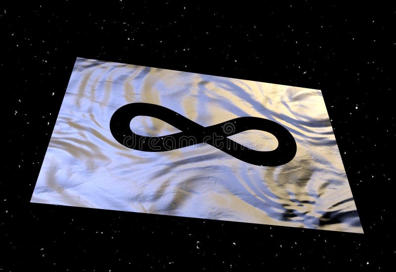 Infinity Sign with Stars 3d Illustration Stock Illustration ...