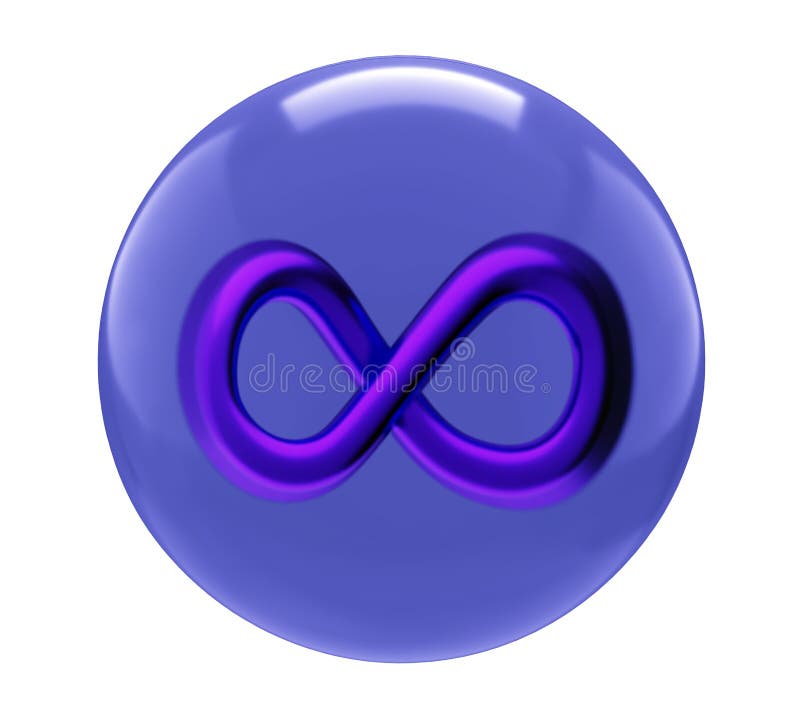 Infinity Sign or Symbol in Glass Ball Stock Illustration - Illustration ...