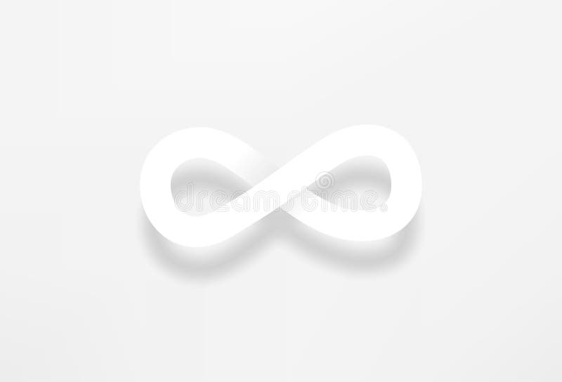 Infinity Sign Vector Illustration with Shadow Stock Vector ...