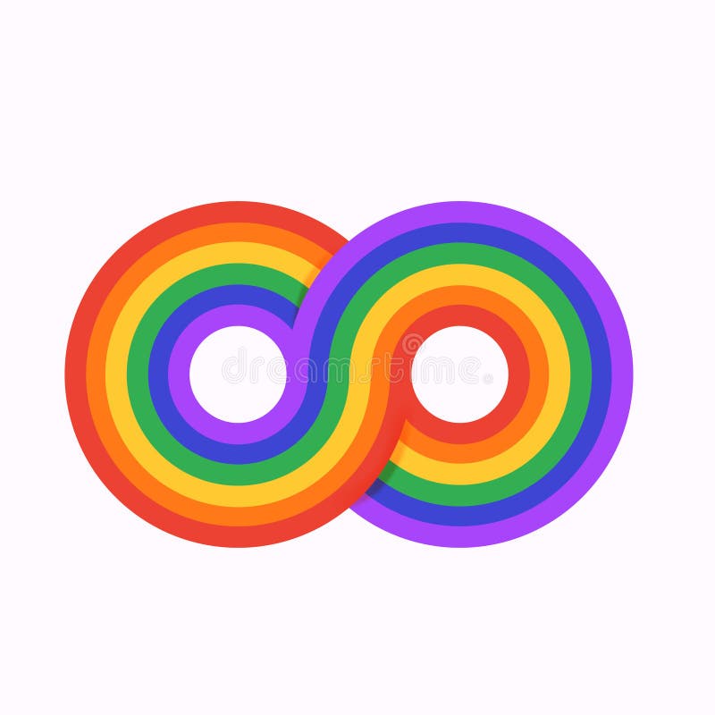 The Infinity Simple Symbol in the Form of an Lgbt Sign. Isolated on a ...