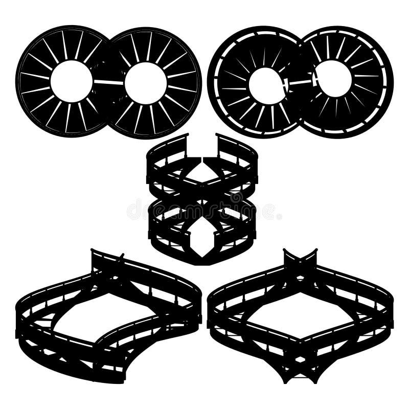 Infinity Spiral Staircases Vector. Illustration Isolated on White ...