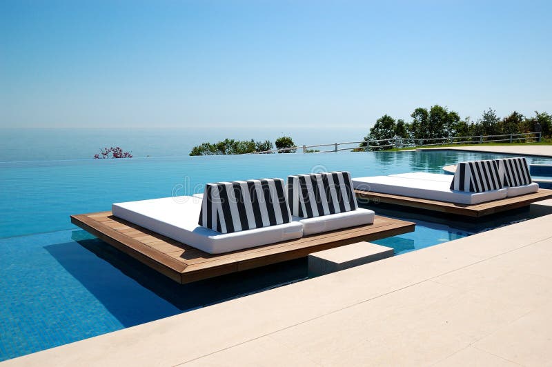 Hut at Swimming Pool of the Luxury Hotel Stock Photo - Image of tourism ...