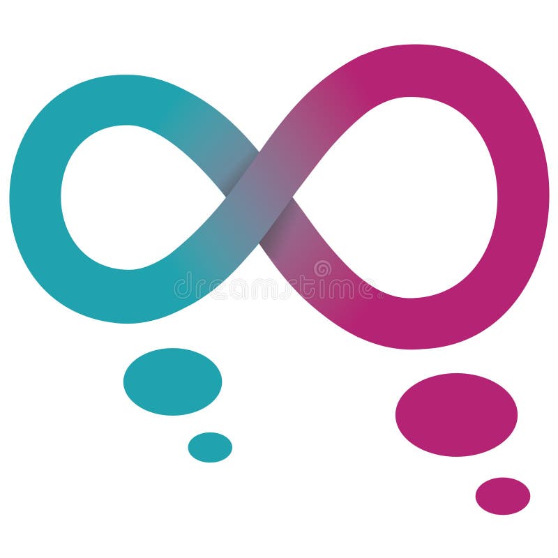 Retro Style Infinity Symbol Stock Vector - Illustration of futuristic ...