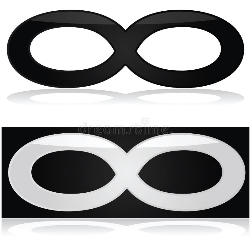 3D Silver Infinity Symbol stock illustration. Illustration of infinity ...