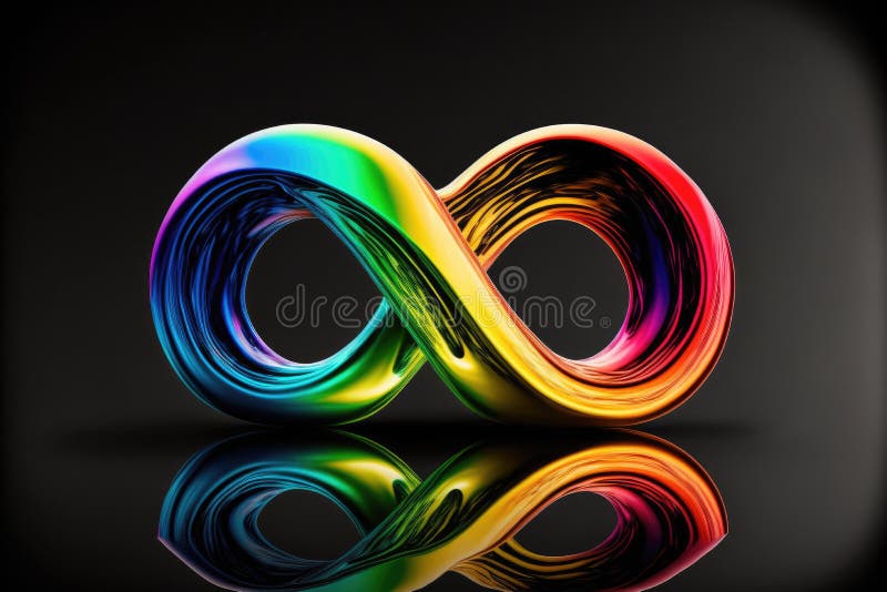Infinity Symbol with All the Spectrum Colors - Generative AI Stock ...