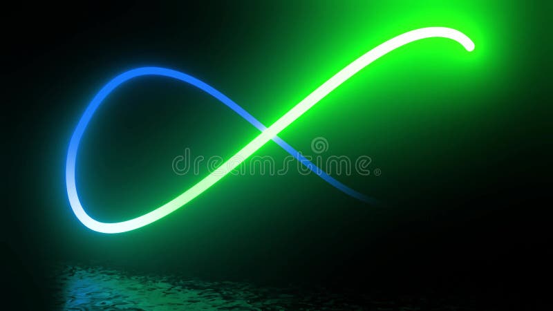 Infinity Symbol Appears of Multiple Glowing Lines, Animated Figure ...