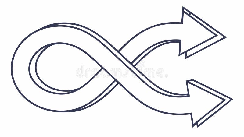 Infinity Symbol with Arrows Icon for Endless Loop Vector Concept ...