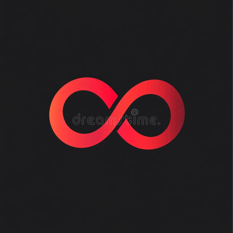 Infinity Symbol on a Black Background. Vector Illustration. Eps 10 ...