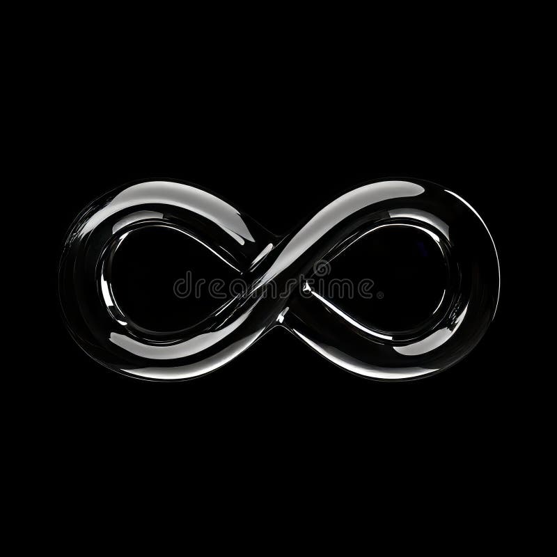 Infinity Symbol on Black Background. Vector Illustration. Eps 10 Stock ...