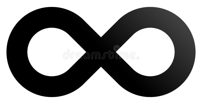 Infinity Symbol Black - Gradient Standard - Isolated - Vector Stock ...