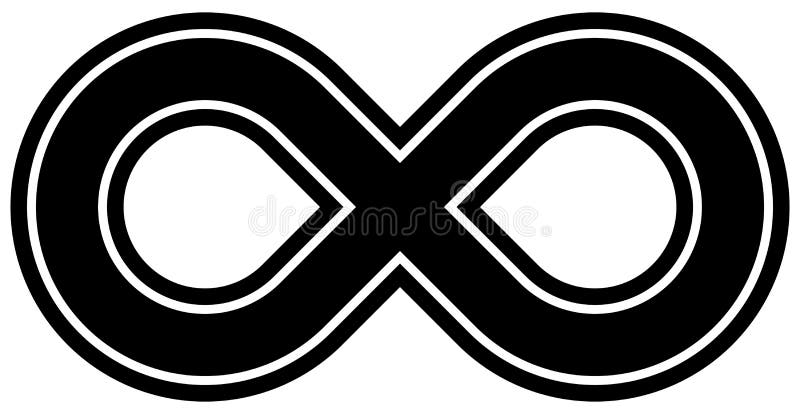 Infinity Symbol Black - Outlined - Isolated - Vector Stock Vector ...