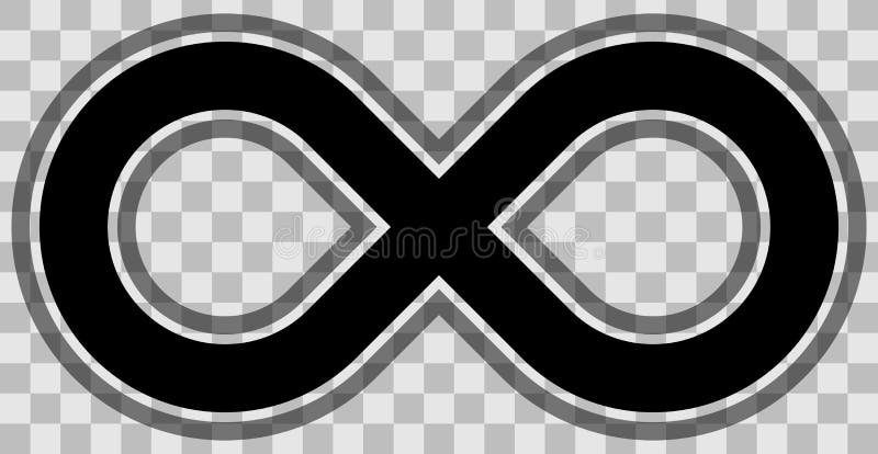 Infinity Symbol Black - Outlined with Transparency Eps 10 - Isolated ...