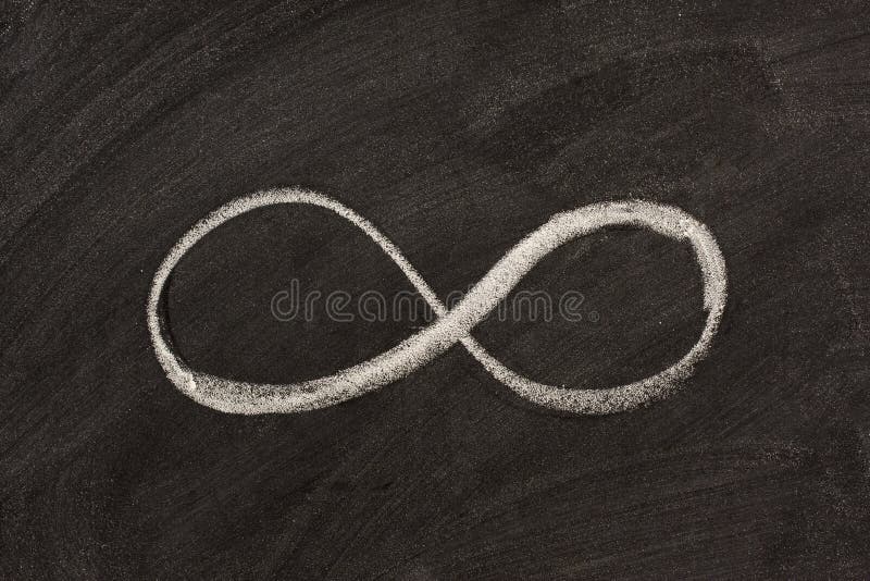 Approaching Infinity on a Blackboard Stock Photo - Image of math, chalk ...