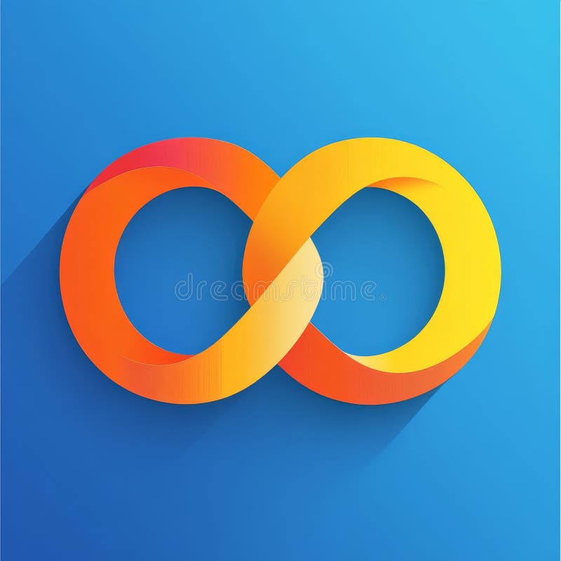 Infinity Symbol on the Blue Background. Eps 10 Vector File Stock ...