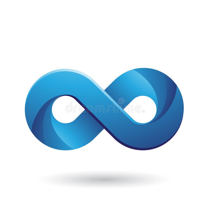 Infinity Symbol with Blue Color Tints Vector Illustration Stock Vector ...
