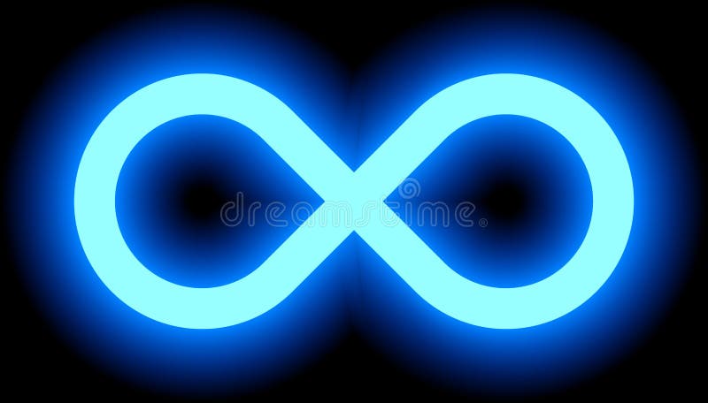 Infinity Symbol Blue Light - Color Tint Glow with Transparency E Stock ...