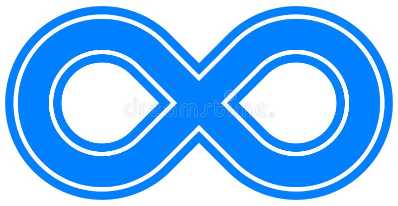 Infinity Symbol Blue - Outlined - Isolated - Vector Stock Vector ...