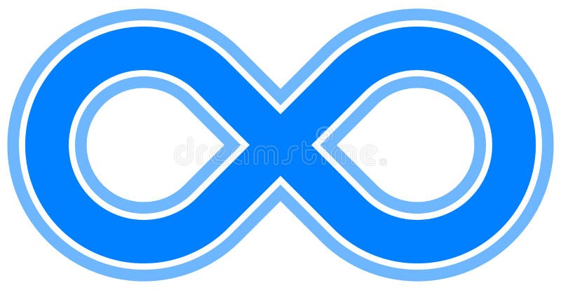Infinity Symbol Blue - Outlined - Isolated - Vector Stock Vector ...