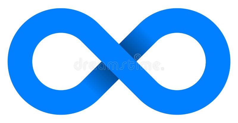 Infinity Symbol Blue - Simple with Shadow - Isolated - Vector Stock ...