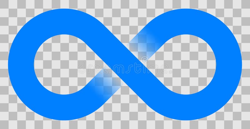 Infinity Symbol Blue - Simple with Transparency Eps 10 - Isolate Stock ...