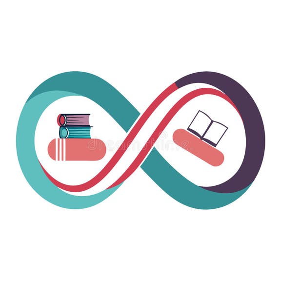 Infinity Symbol with Books: Continuous Learning, Education, and ...