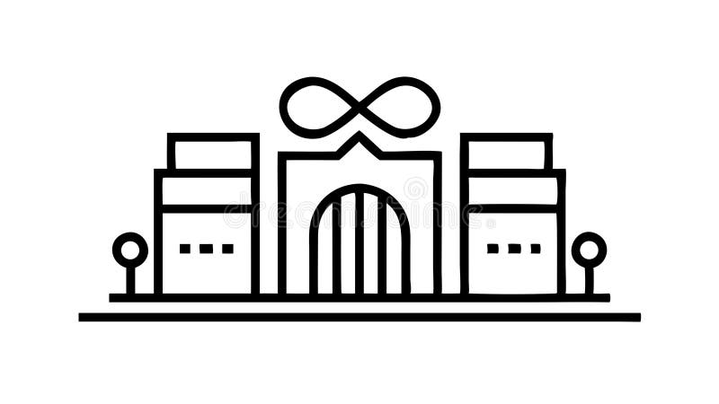 Infinity Symbol on Building University Concept Vector, Vector Design ...