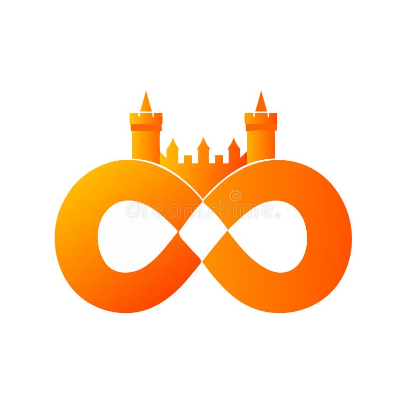 Infinity Symbol with Castle Silhouette for Timeless Concepts or Unique ...