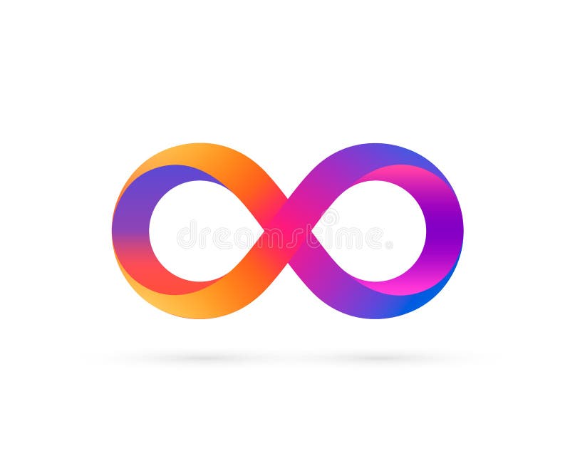 Infinity Symbol With Color Gradient, Colored Icon. Stock Vector ...
