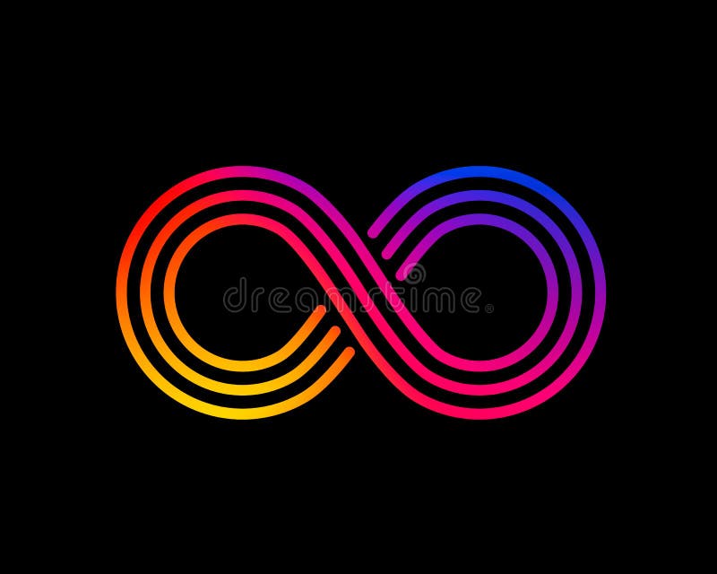 Infinity Symbol with Color Gradient, Design Element Stock Illustration ...