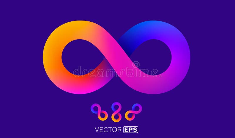 Infinity Symbol with Color Gradient, Design Element. Stock Illustration ...