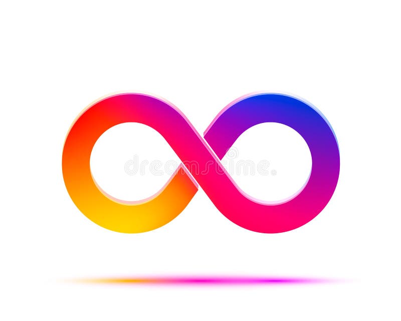 Infinity Symbol with Color Gradient Art. Vector Stock Vector ...