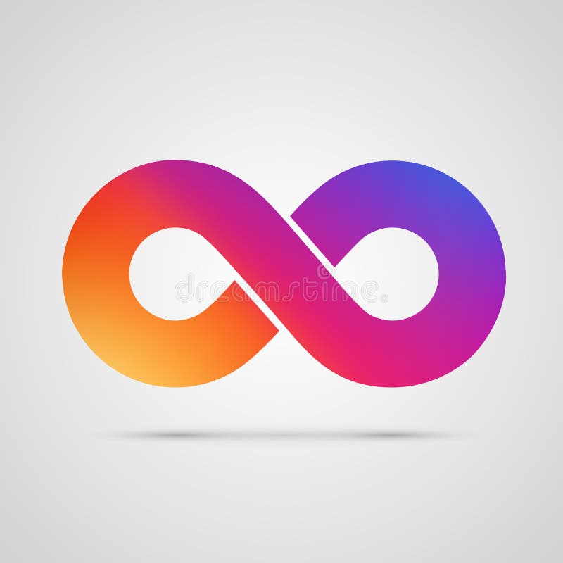 Infinity Symbol with Color Gradient Art. Vector Stock Vector ...