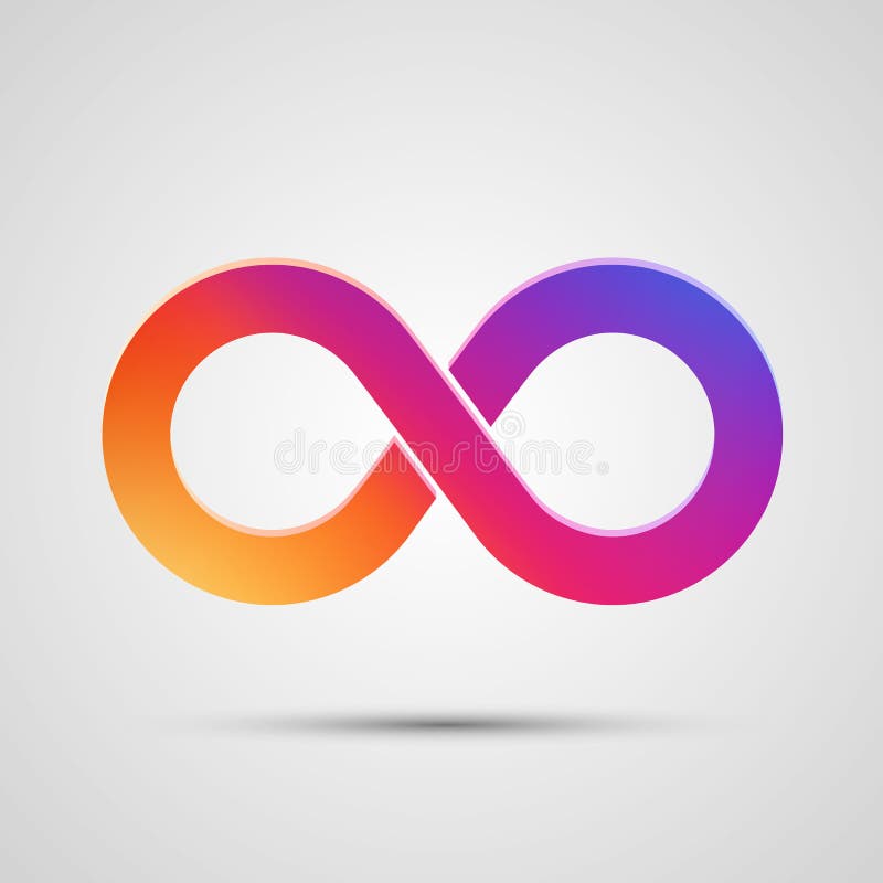 Infinity Symbol with Color Gradient. Stock Vector - Illustration of ...