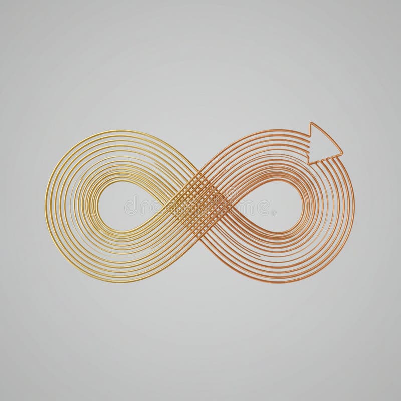 An Infinity Symbol Composed of Parallel, Gradient-colored Lines ...