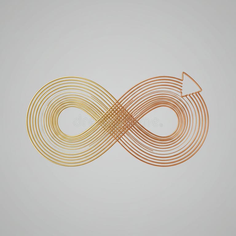 An Infinity Symbol Composed of Parallel, Gradient-colored Lines ...
