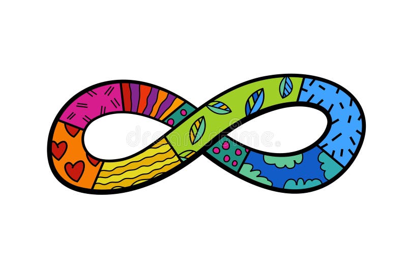 Infinity Symbol Composed of a Vibrant Spectrum of Colors. Stock Vector ...