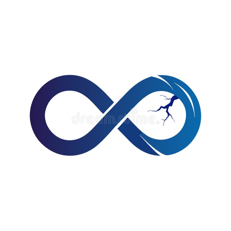 Infinity Symbol with Crack Represents Enduring Strength and Resilience ...