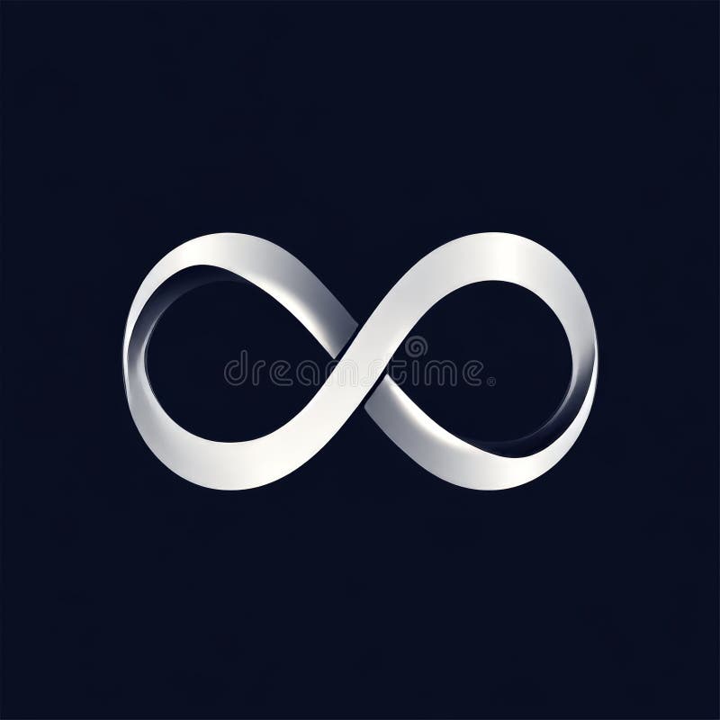 Infinity Symbol on Dark Blue Background. Eps 10 Vector File Stock ...
